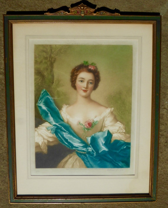 Arthur Cox Hand-colored Mezzotint Engraving | Etsy