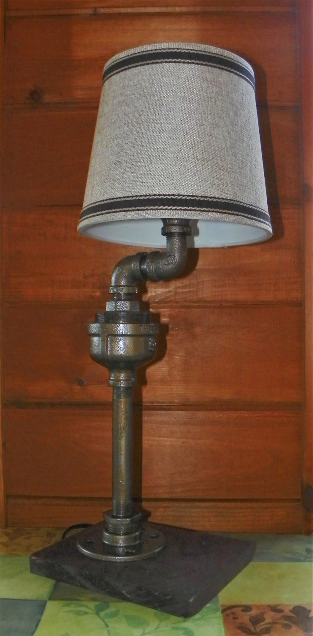 Handcrafted Industrial Pipe up Spout Lamp With Edison Bulb and - Etsy