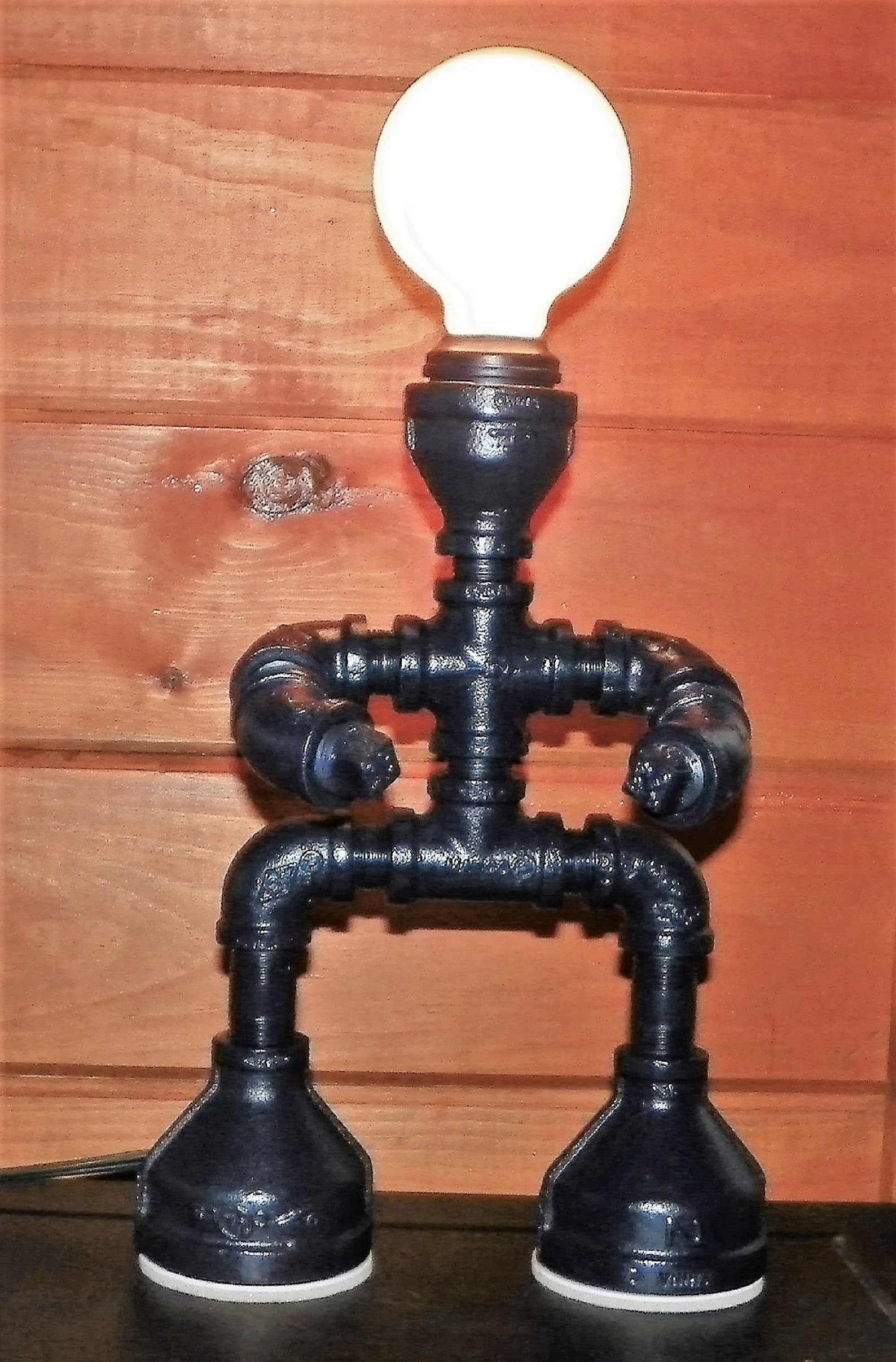 Handcrafted Vintage Industrial Pipe Standing Man Lamp - Etsy