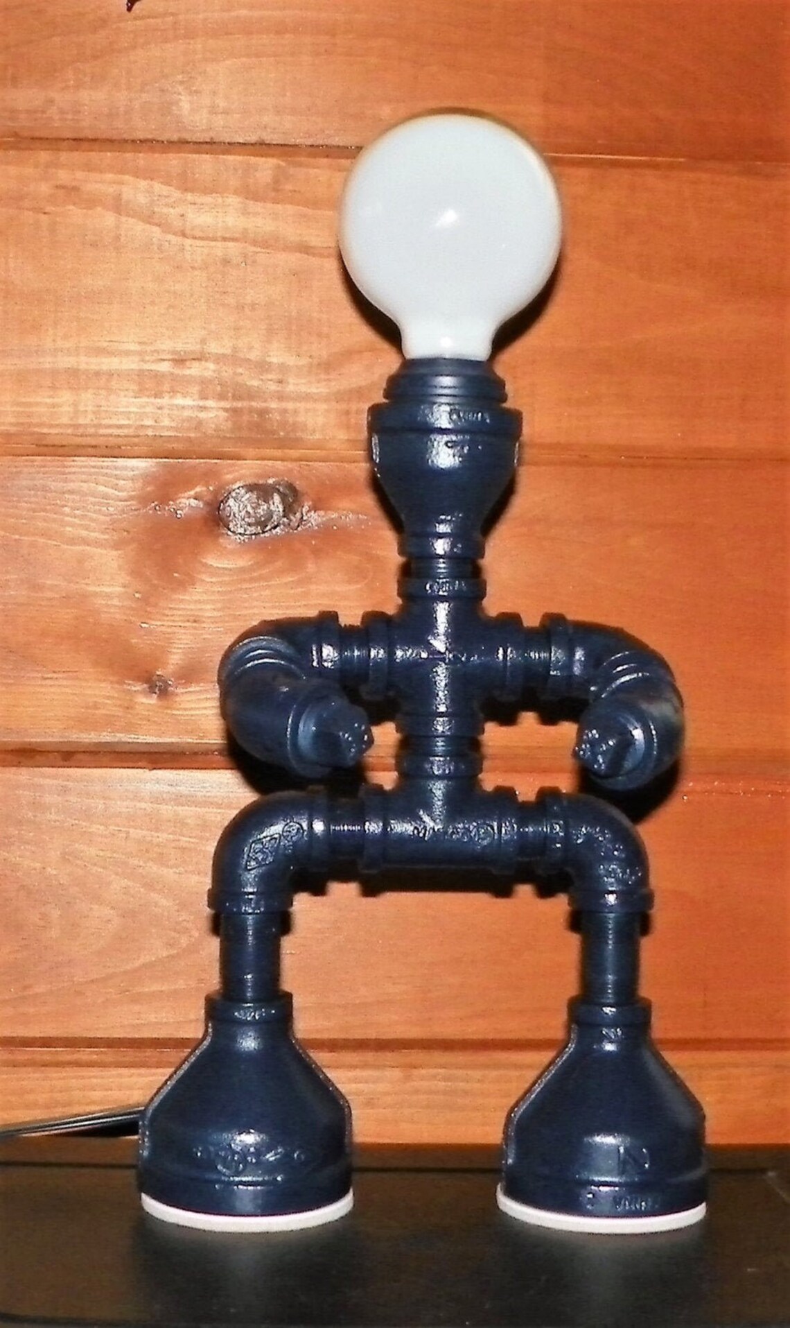 Handcrafted Vintage Industrial Pipe Standing Man Lamp - Etsy