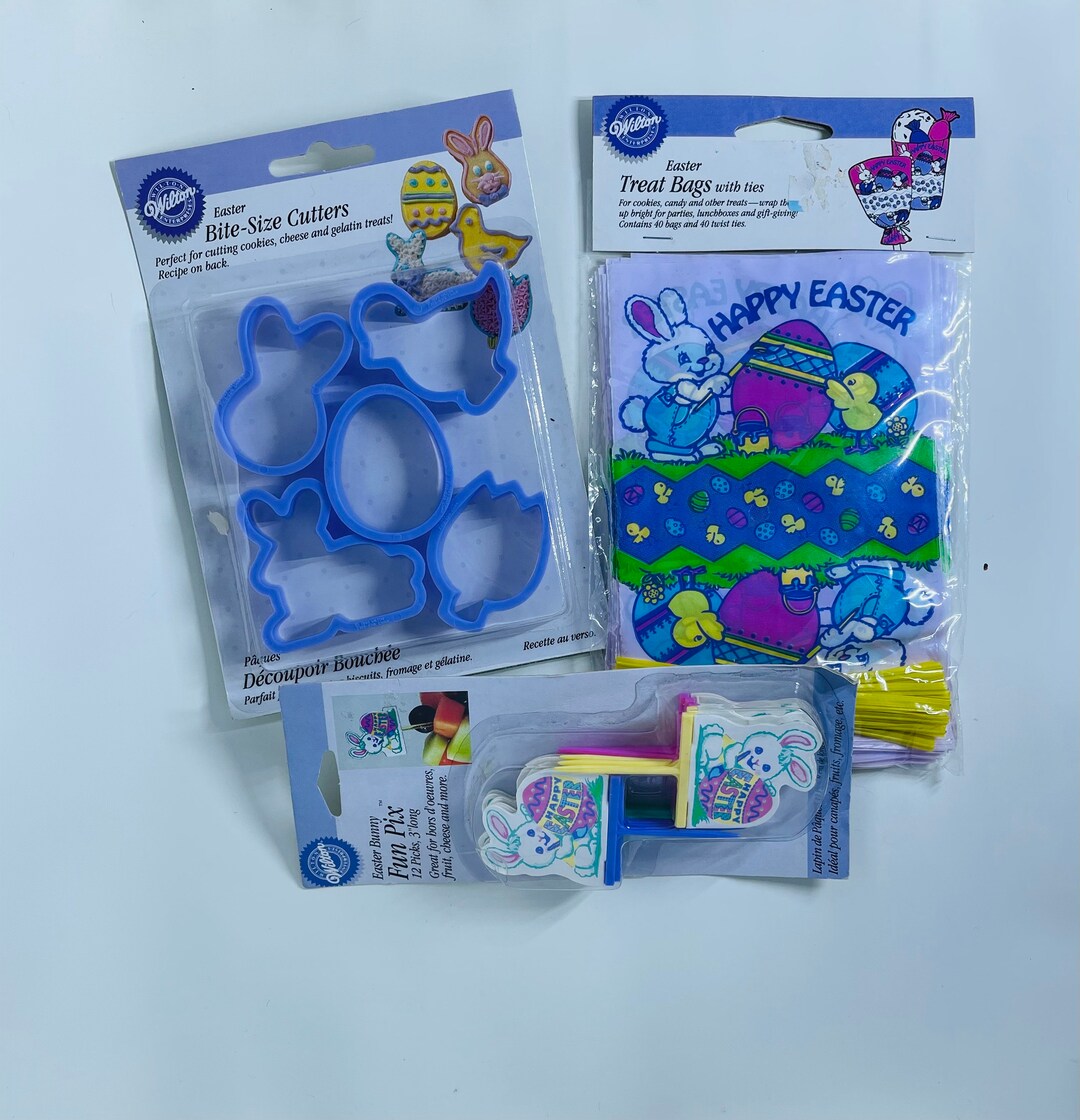 Wilton Easter Party Favor Lot - Easter Cookie Cutters - Vintage Baking ...