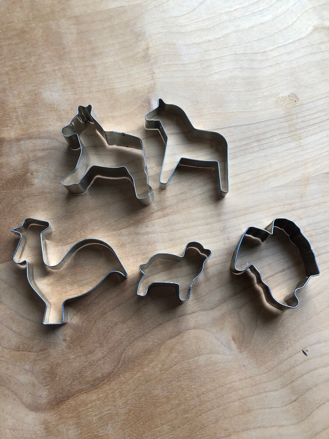 Animal Cookie Cutters - Vintage Animal Set - Aluminum Cookie Cutters ...