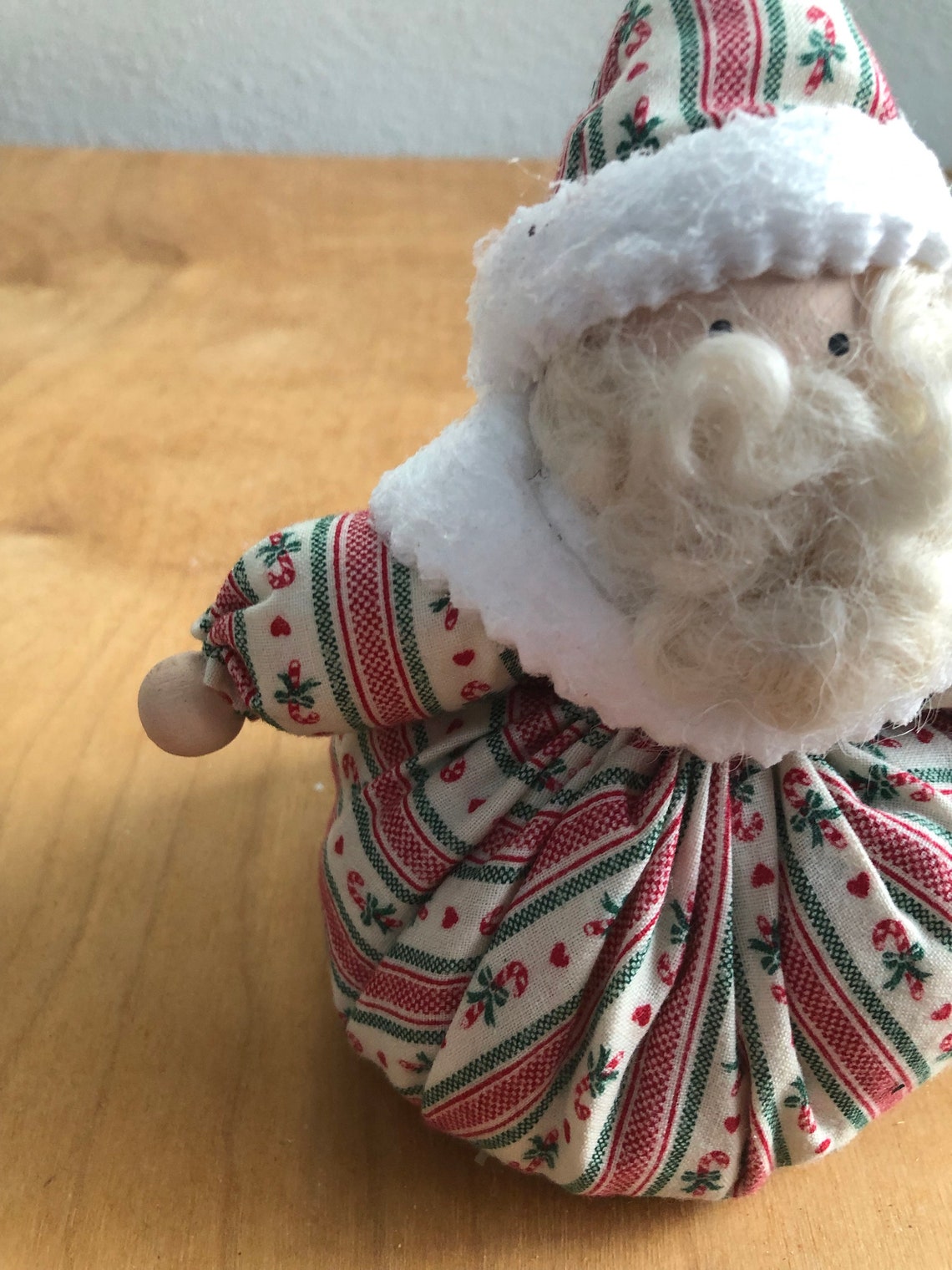 Vintage Cloth Santa Claus 1980's Handmade Vintage - Etsy