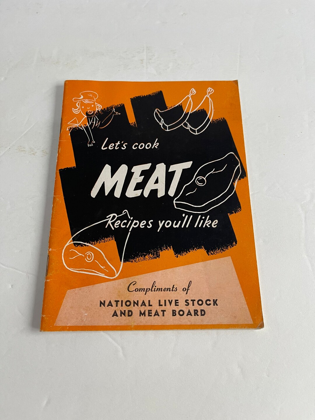 Let's Cook Meat Cookbook - Vintage Cookbook - Meats Cookbook - National ...