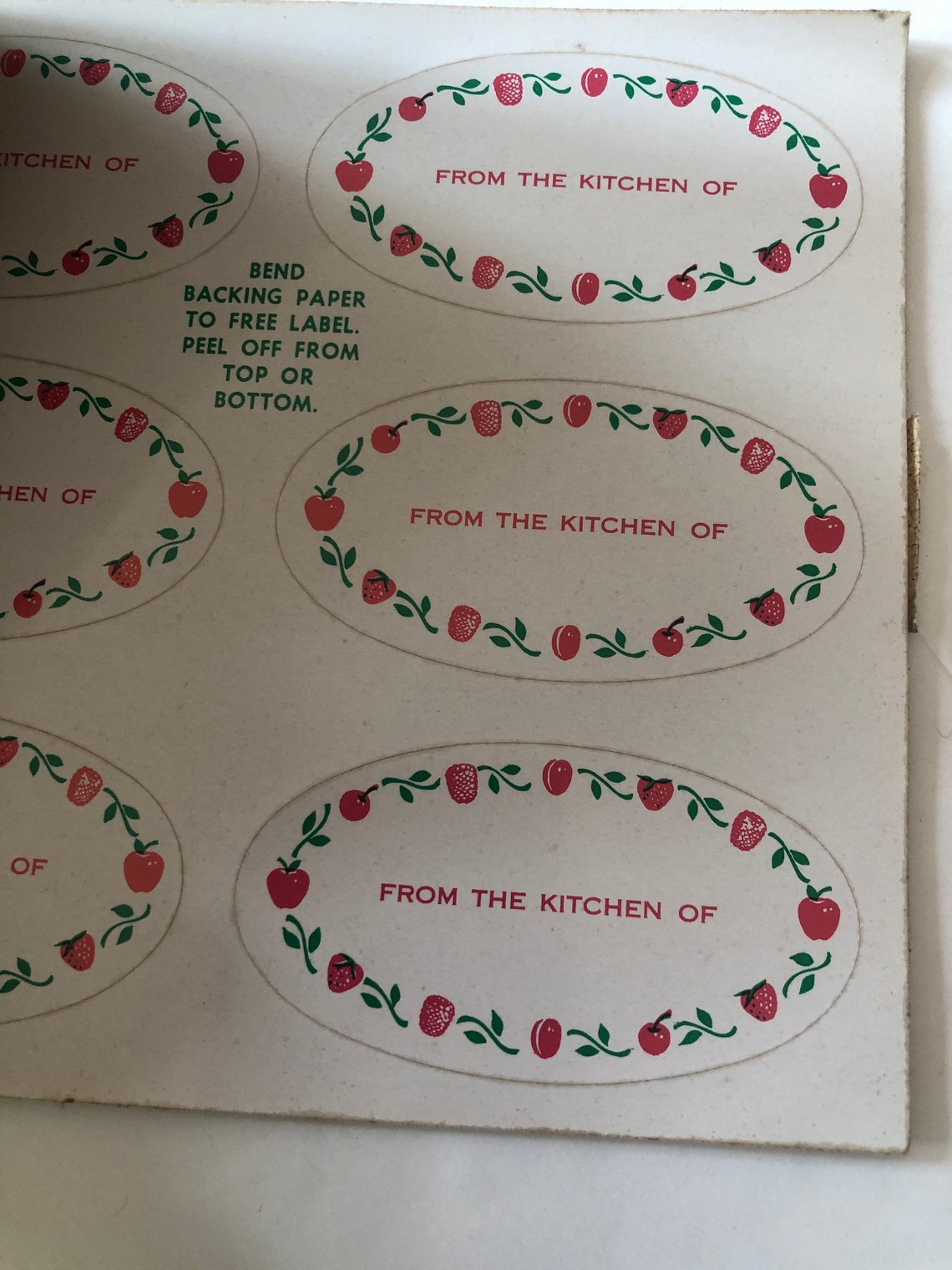 Vintage From the Kitchen of Recipe Labels Canning Labels - Etsy