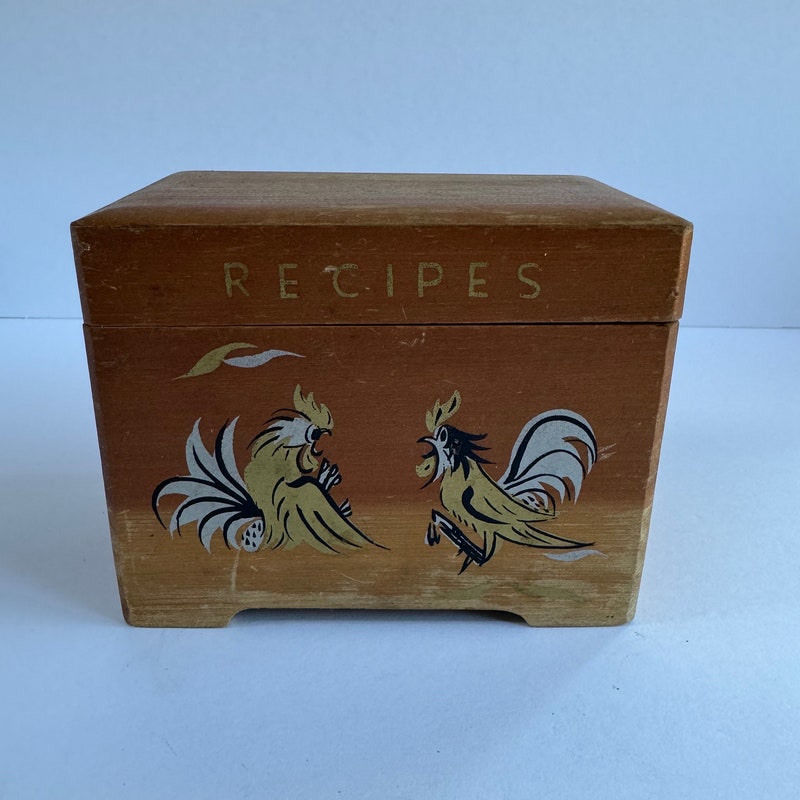 Vintage Recipe Box - Etsy