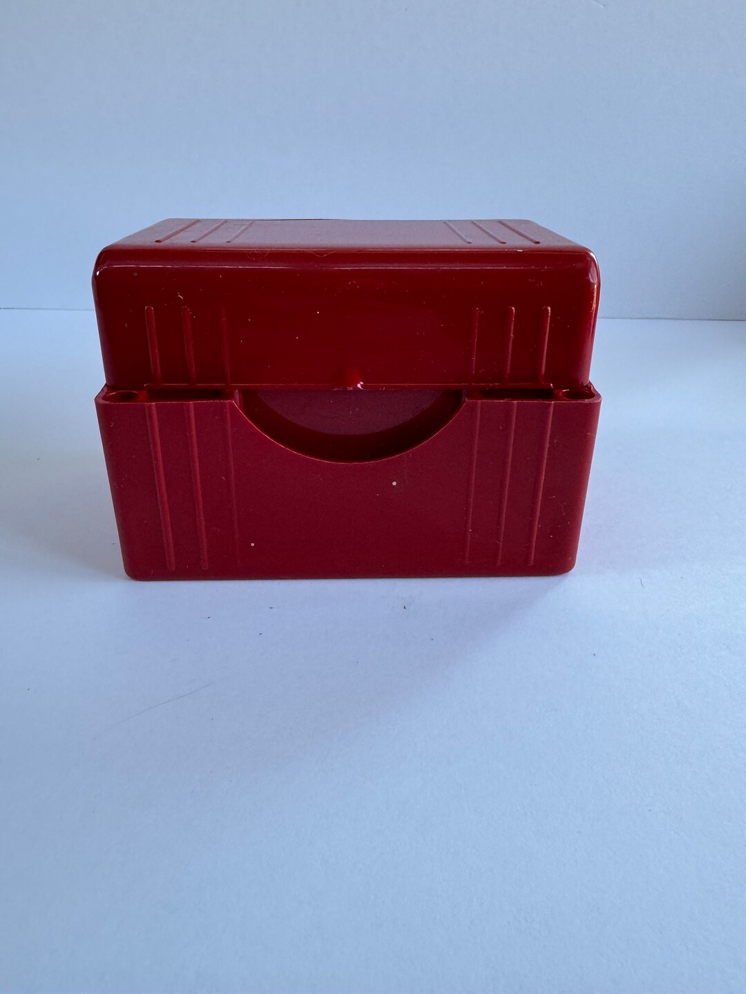 Red Plastic Recipe Box With Card and Pencil Holder 1960s Recipe Box ...