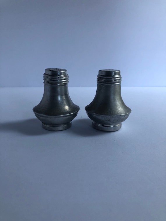 Vintage Aluminum Salt And Pepper Shakers