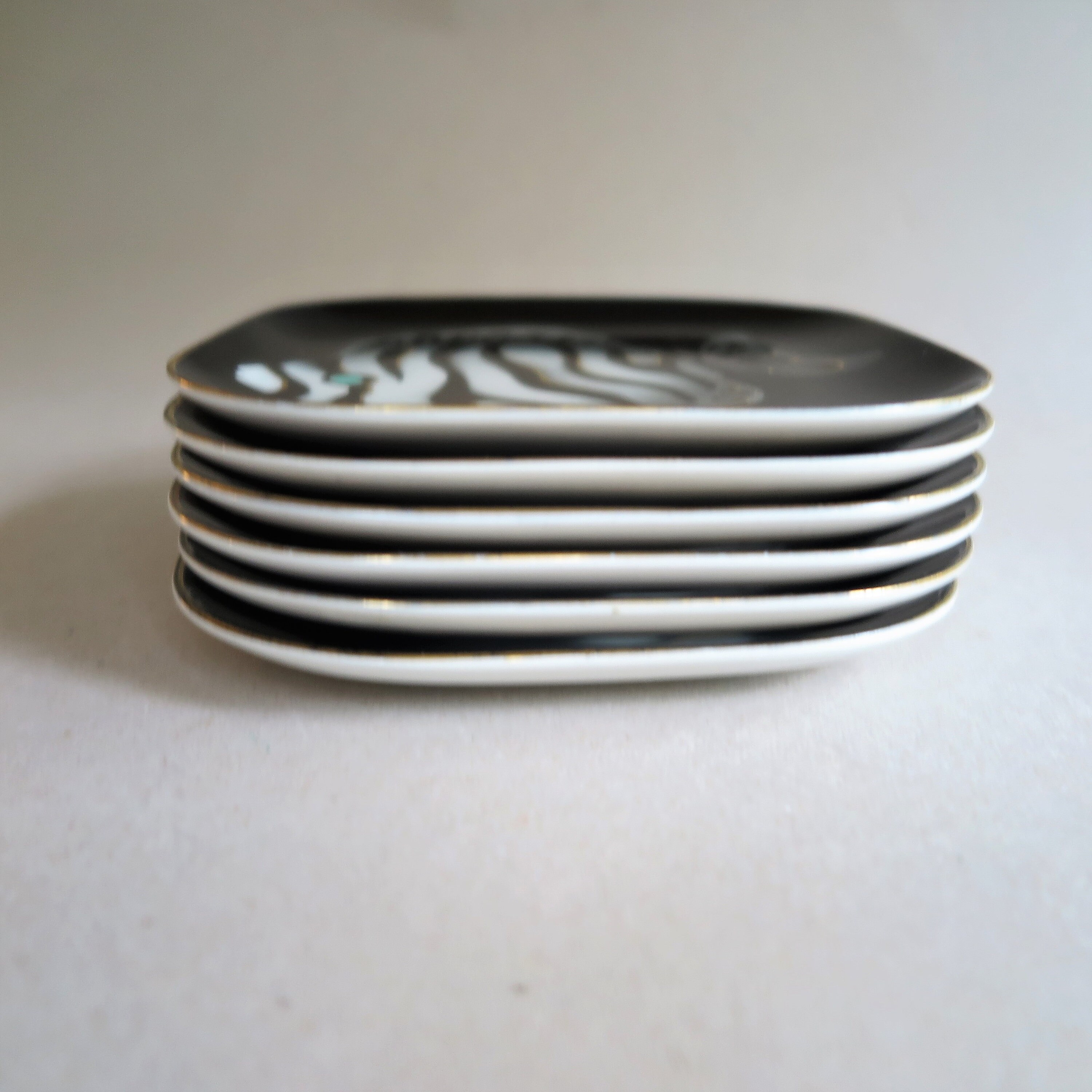 Vintage Kokura Ware Porcelain Japan Small Square Plates/mcm - Etsy