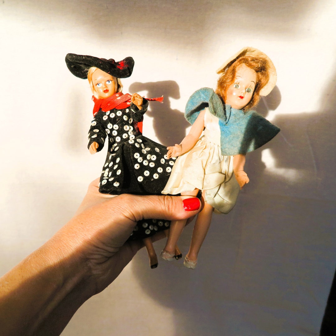 Debo and Jessica Mitford Style Vintage Dolls/counter Hons Forever ...