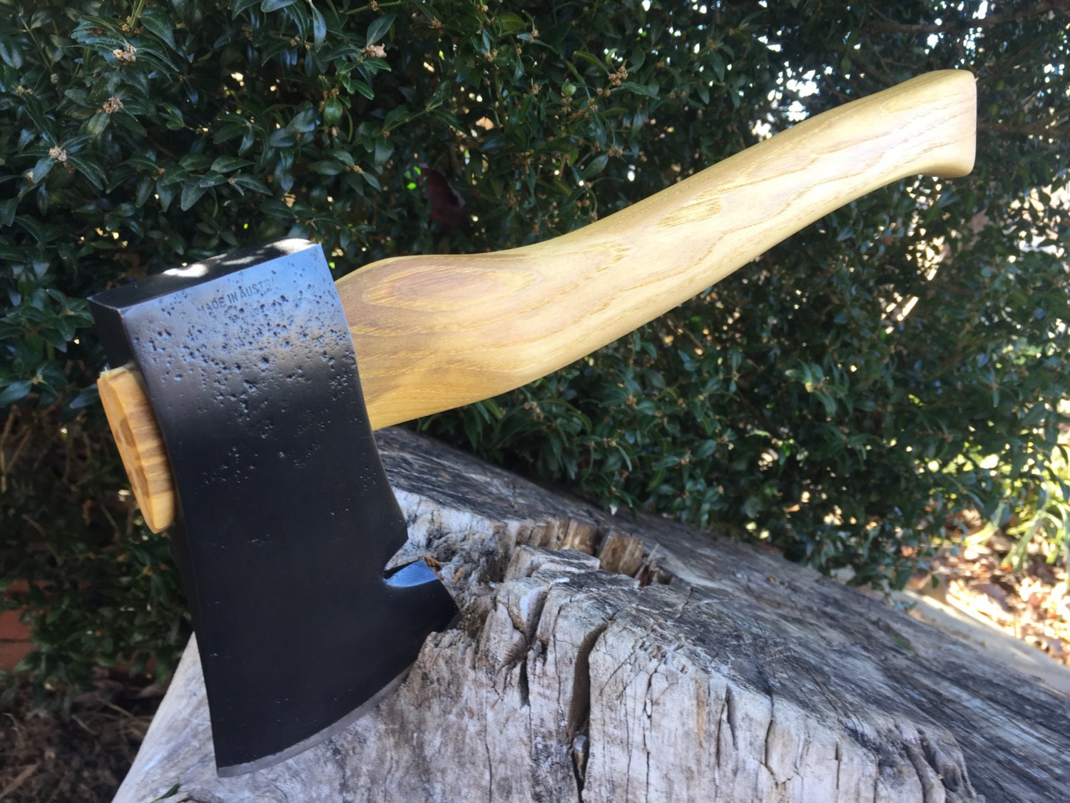 Vintage Made in Austria Hatchet with Carved Handle – Restored