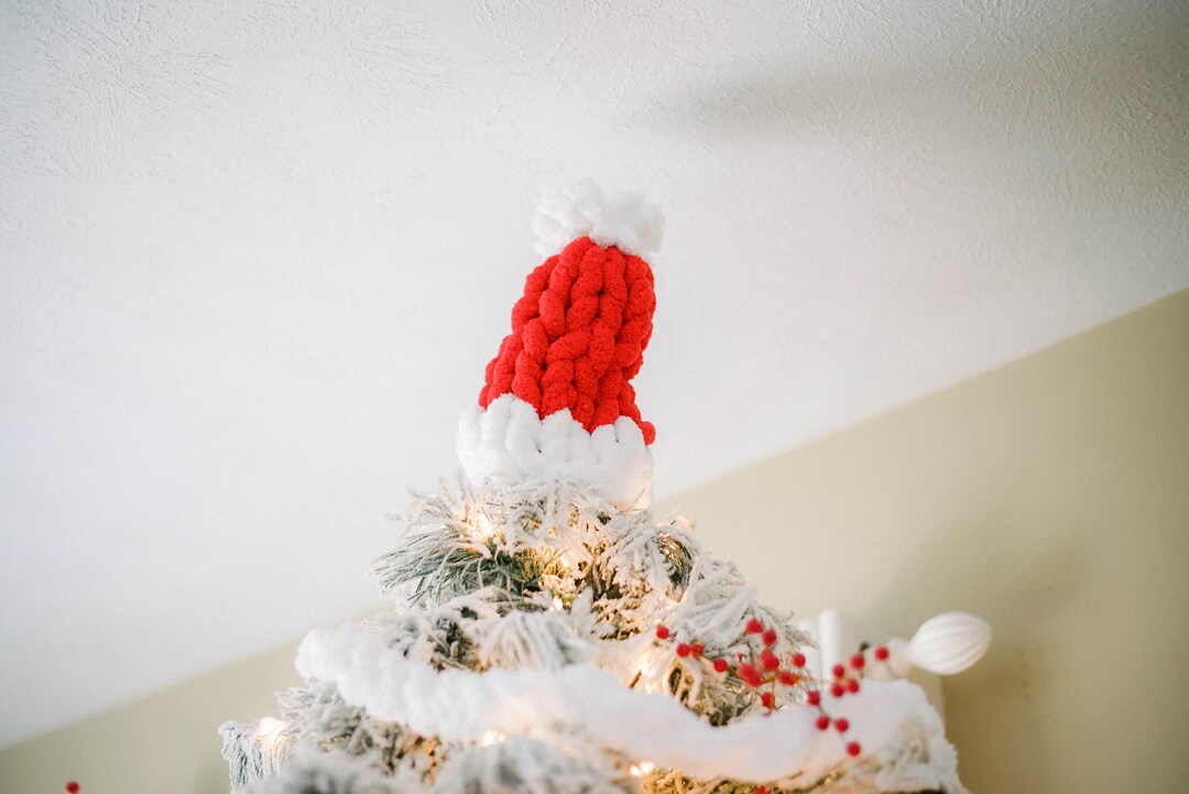 Chunky Knit Christmas Tree Topper - Etsy
