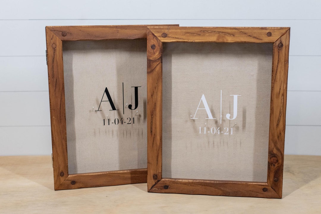 Custom Couples Initial Shadow Box - Etsy