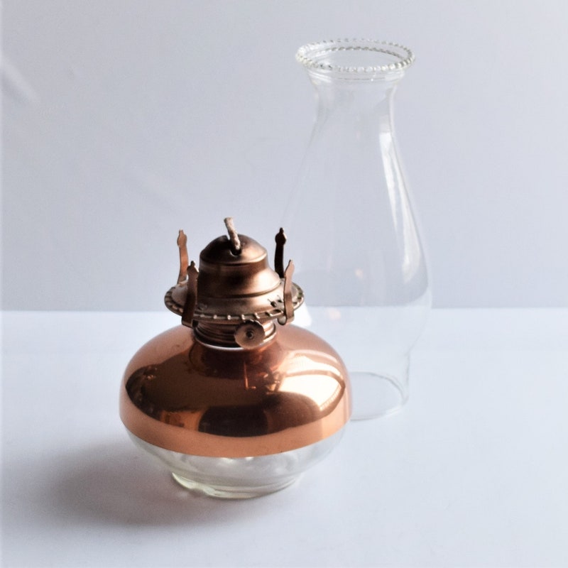Glass Oil Lamp - Etsy