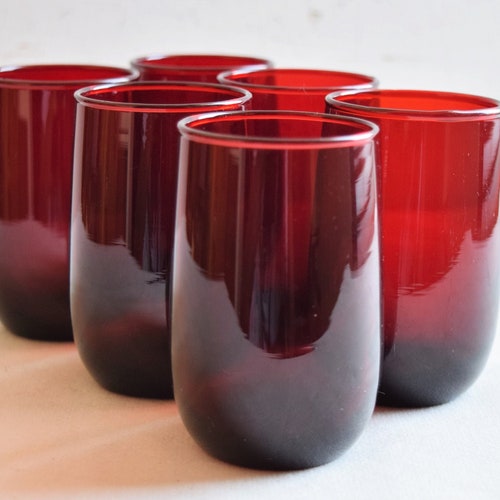 Monarch Royal Ruby Anchor Hocking Water Goblets Set of 4 - Etsy
