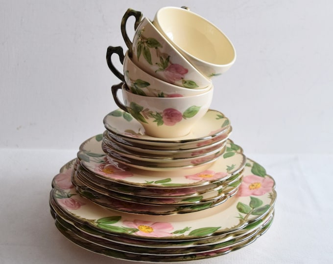 Franciscan Desert Rose Pattern Dinnerware Set of 16 Pieces Table or 4 ...