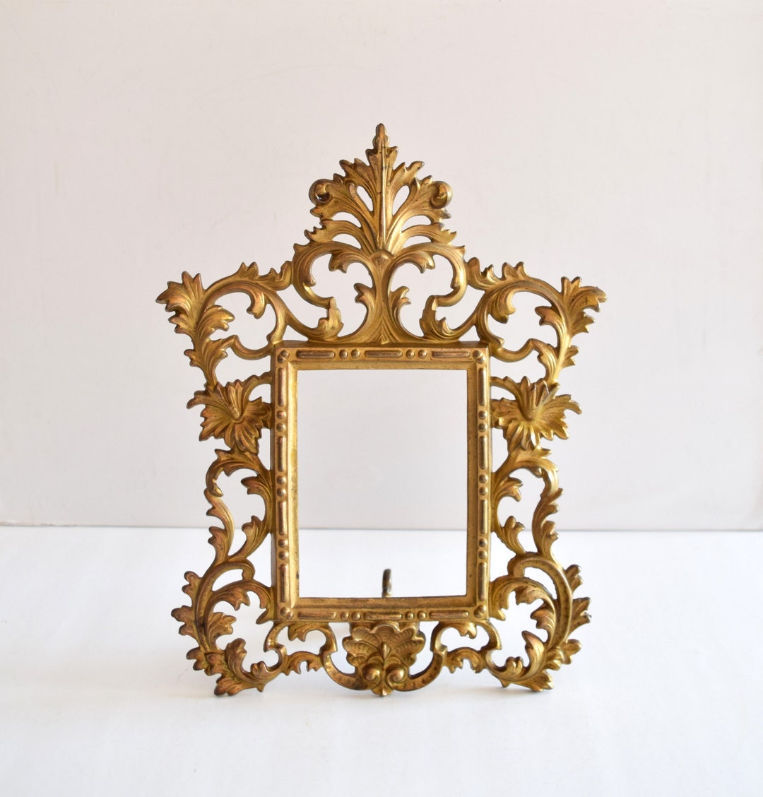 Vintage Brass Picture Frame: Hollywood Regency Tabletop Display - Etsy