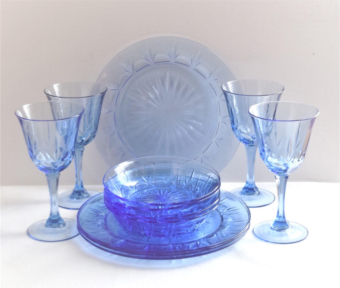 Set of 12 Pieces Avon American Blue Classic Collection Dinnerware / 4 ...
