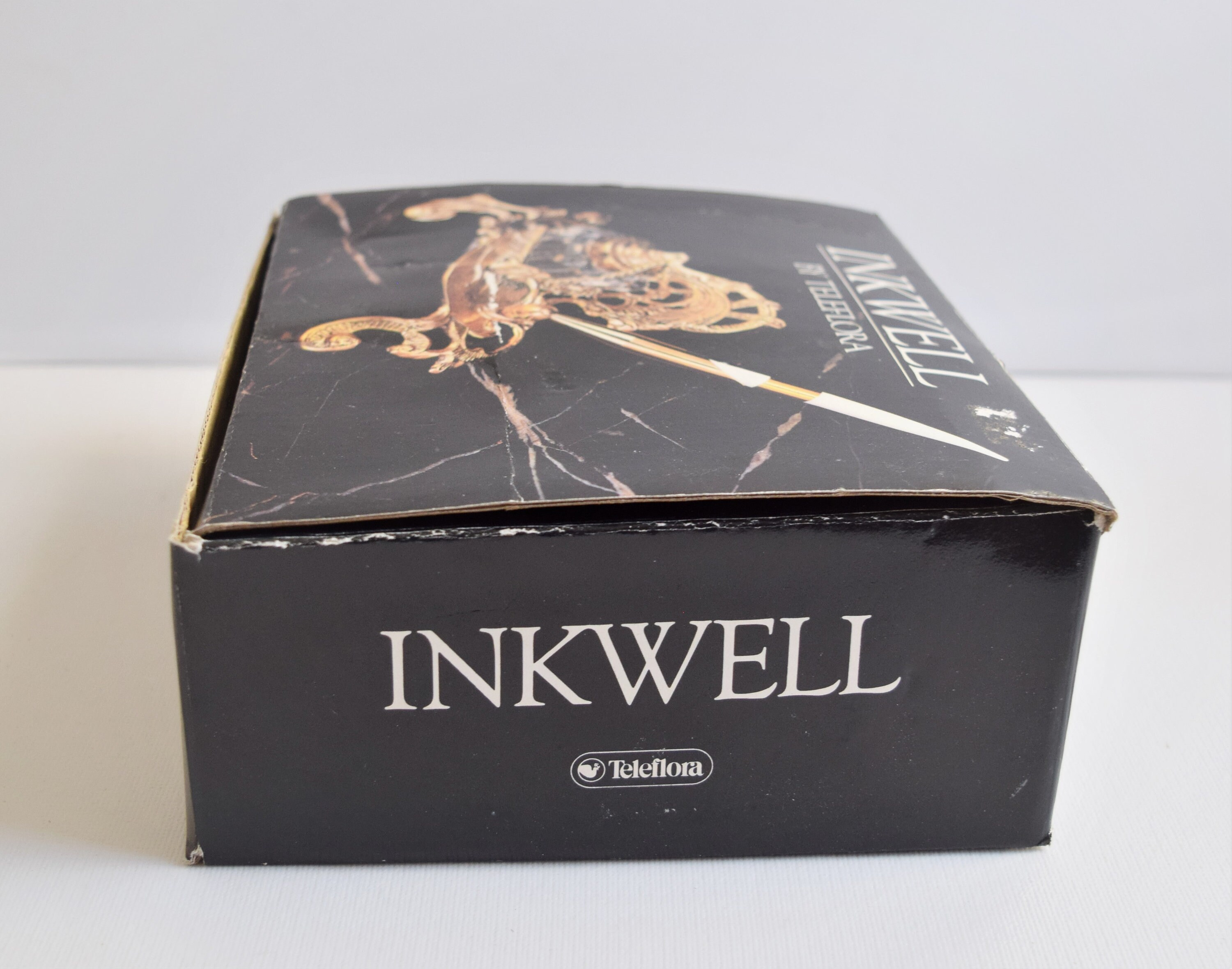 Teleflora Brass Inkwell With Pen in Original Box/ Office Desk - Etsy