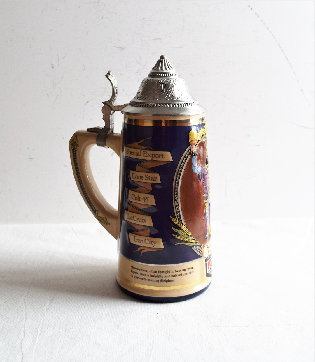 Western German Beer Stein 1991 Barware - Etsy