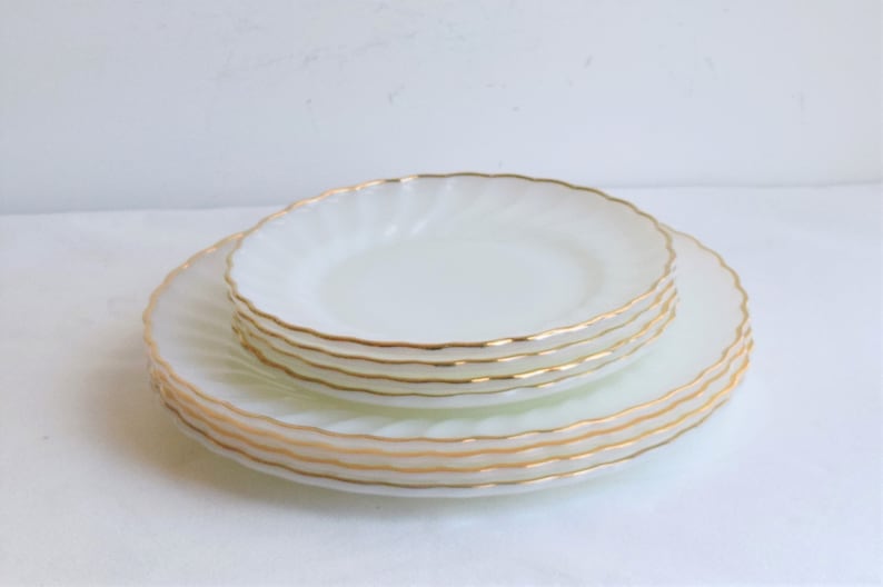 Set of 16 Fire King Dinnerware Pieces by Anchor Hocking/ Milk - Etsy
