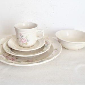 Set of 15 Piece Pfaltzgraff "tea Rose" Dinnerware Set 3 Table Place ...