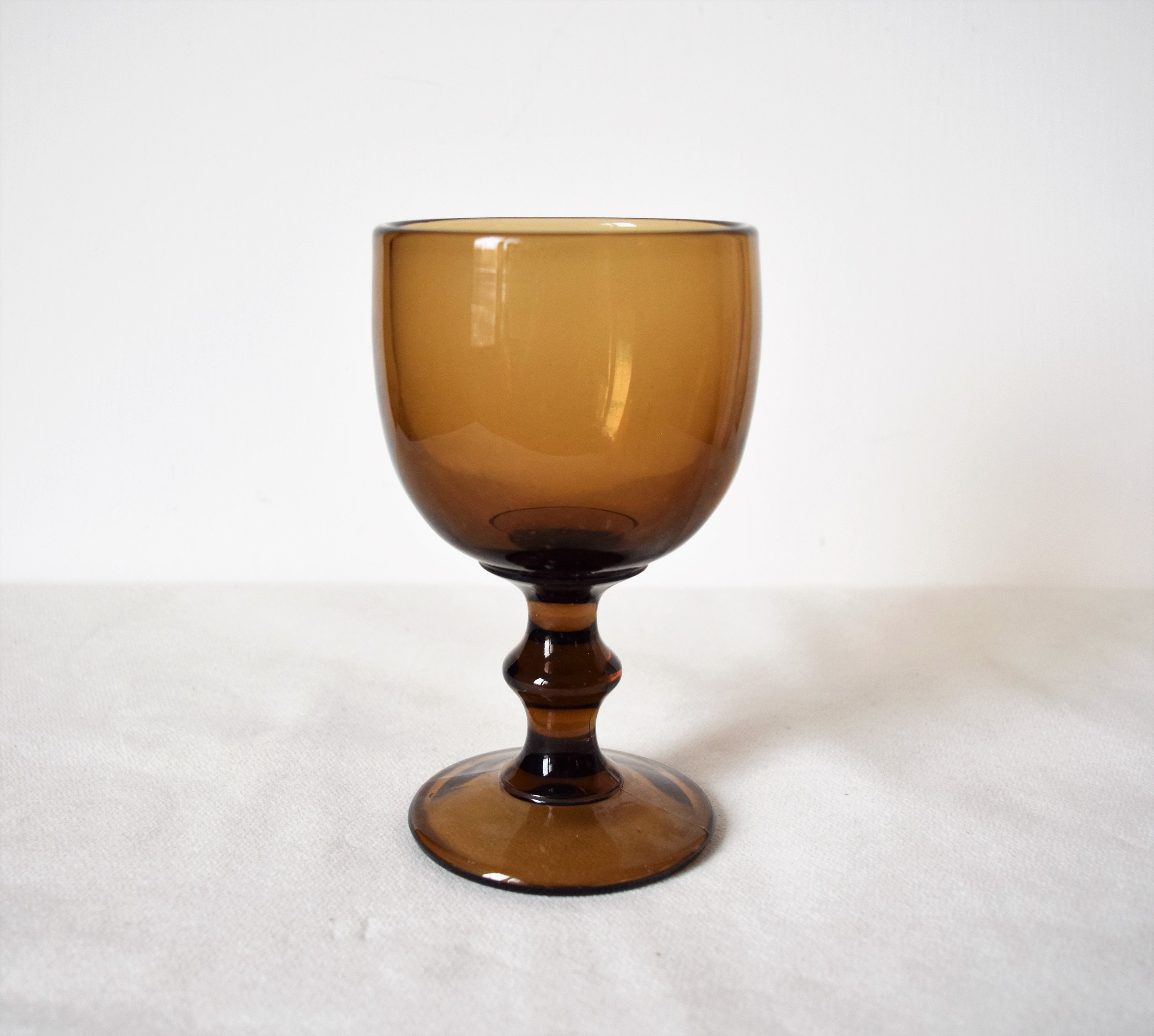 Mixed Set of 4 Colored-glass Goblets/glass Goblets/vintage | Etsy