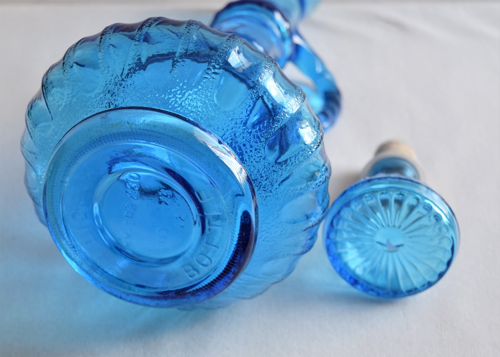 Blue Turquoise Liquor Decanter/ Jim Beam Glass Decanter/ - Etsy