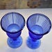 Set of 2 Vintage Cobalt Blue Avon Wine Goblets / Avon George Martha ...