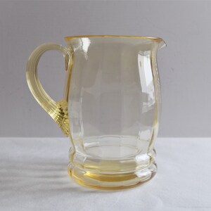 Depression Yellow Pitcher/ Macbeth Ribbed Optic Carafe - Etsy