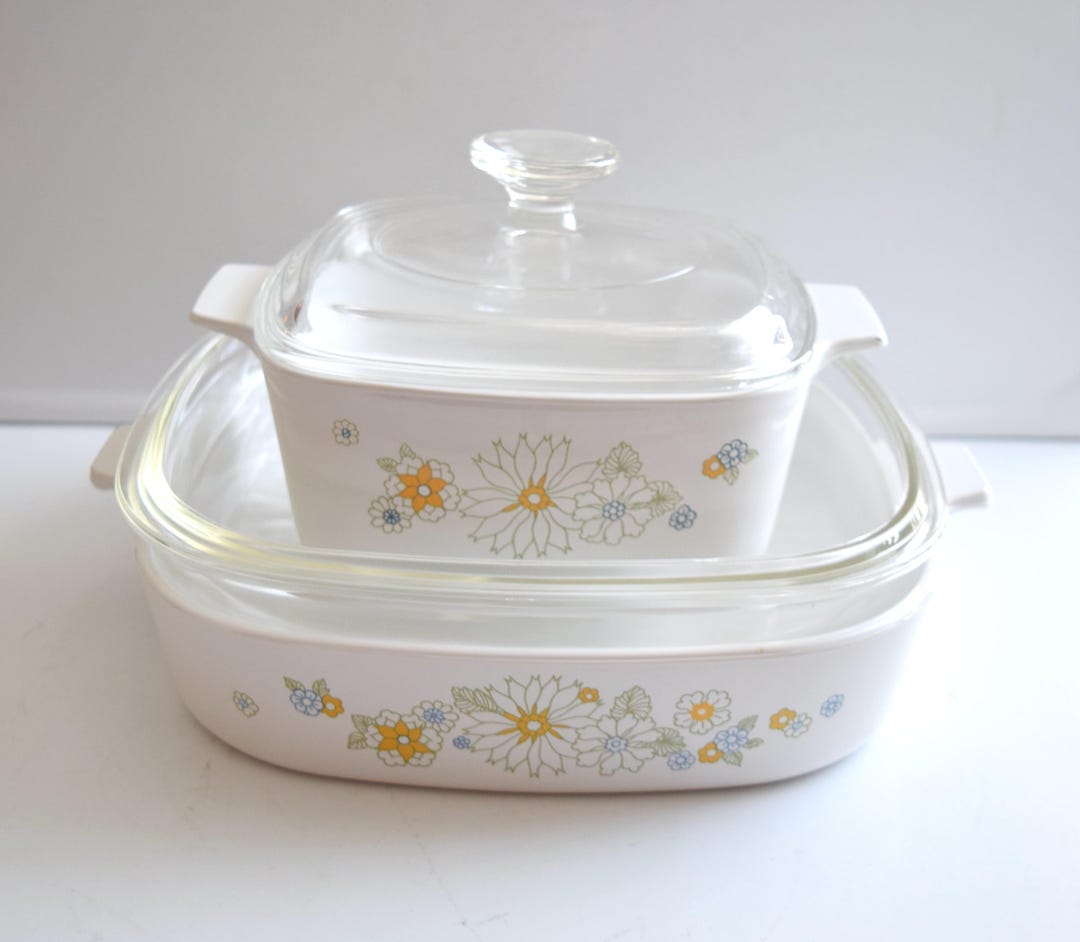 Vintage Corning Ware Floral Bouquet Casserole Set With Lids (set of 4 ...
