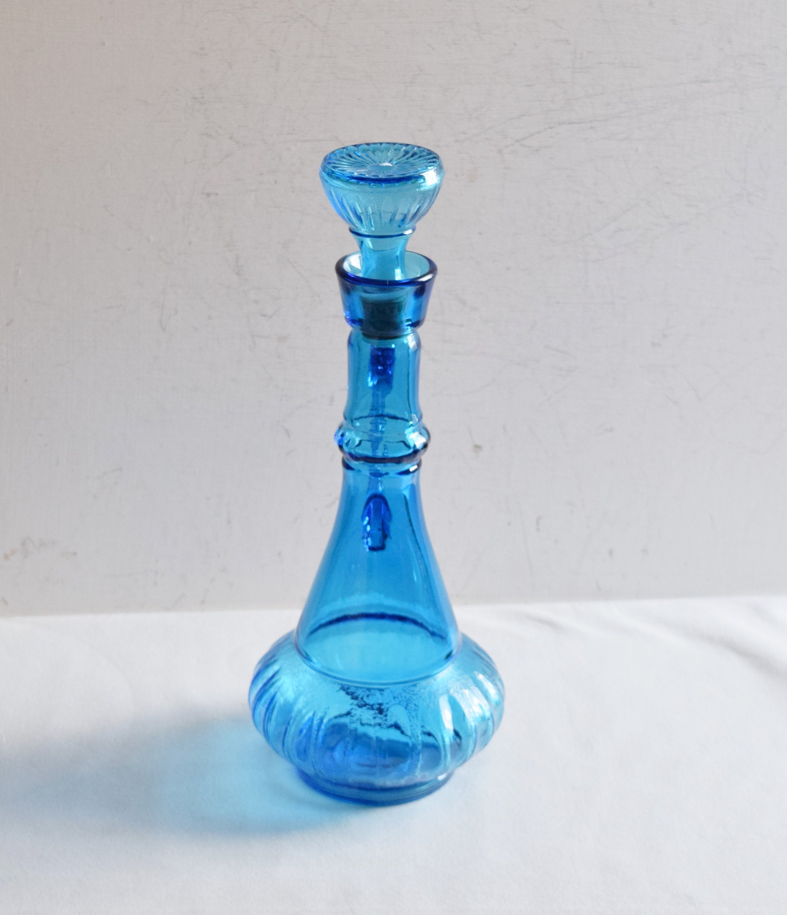 Blue Turquoise Liquor Decanter/ Jim Beam Glass Decanter/ - Etsy