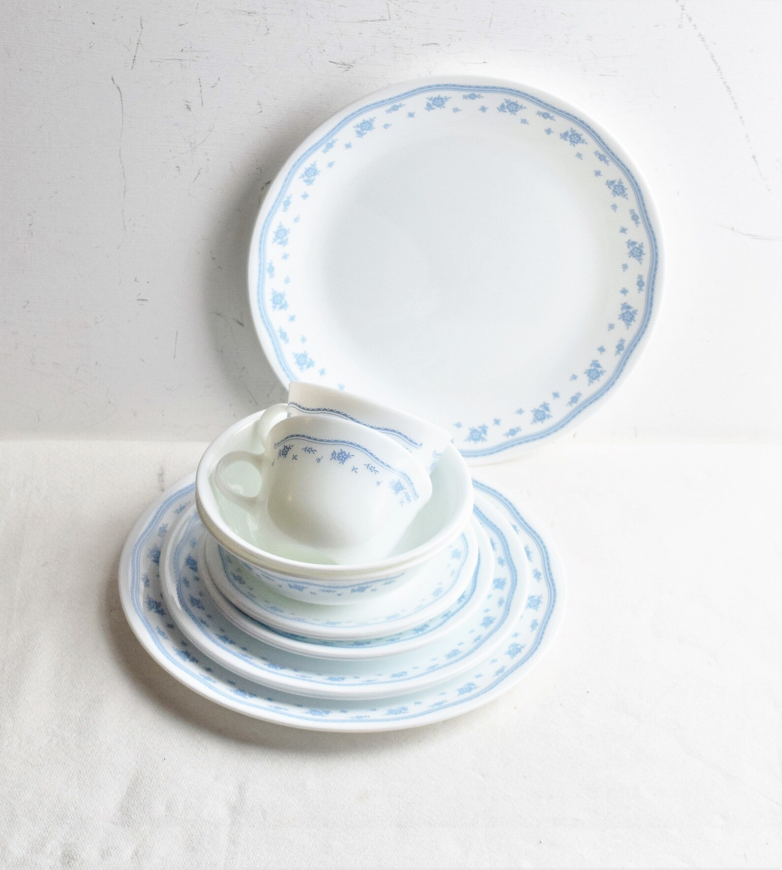 Corelle Morning Blue Dinnerware Set of 12-piece - Etsy
