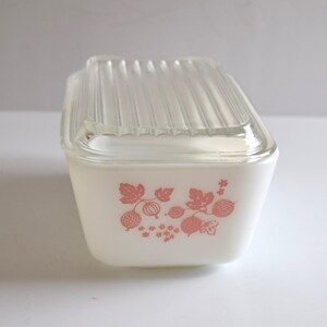 Set of 4 Pyrex Gooseberry Refrigerator Dishes With Lids / Kitchen ...