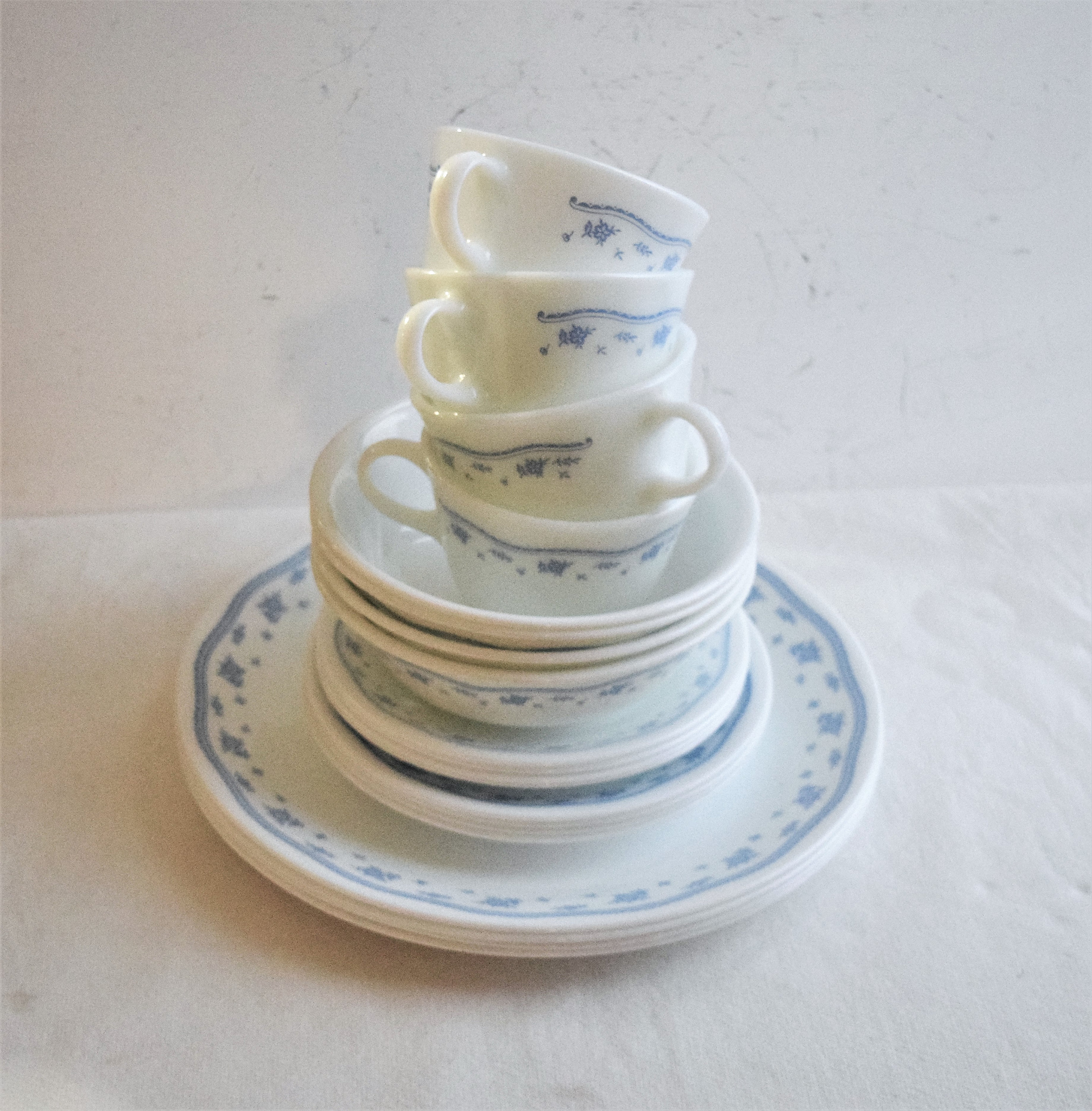 Set of 20 Corelle morning Blue Dinnerware/ Table 4 - Etsy