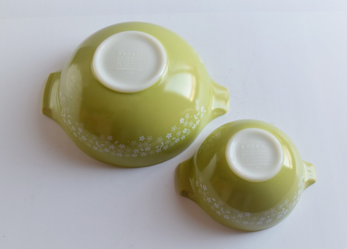 Set of 4 Pyrex Spring Blossom Cinderella Mixing Bowls/glass - Etsy