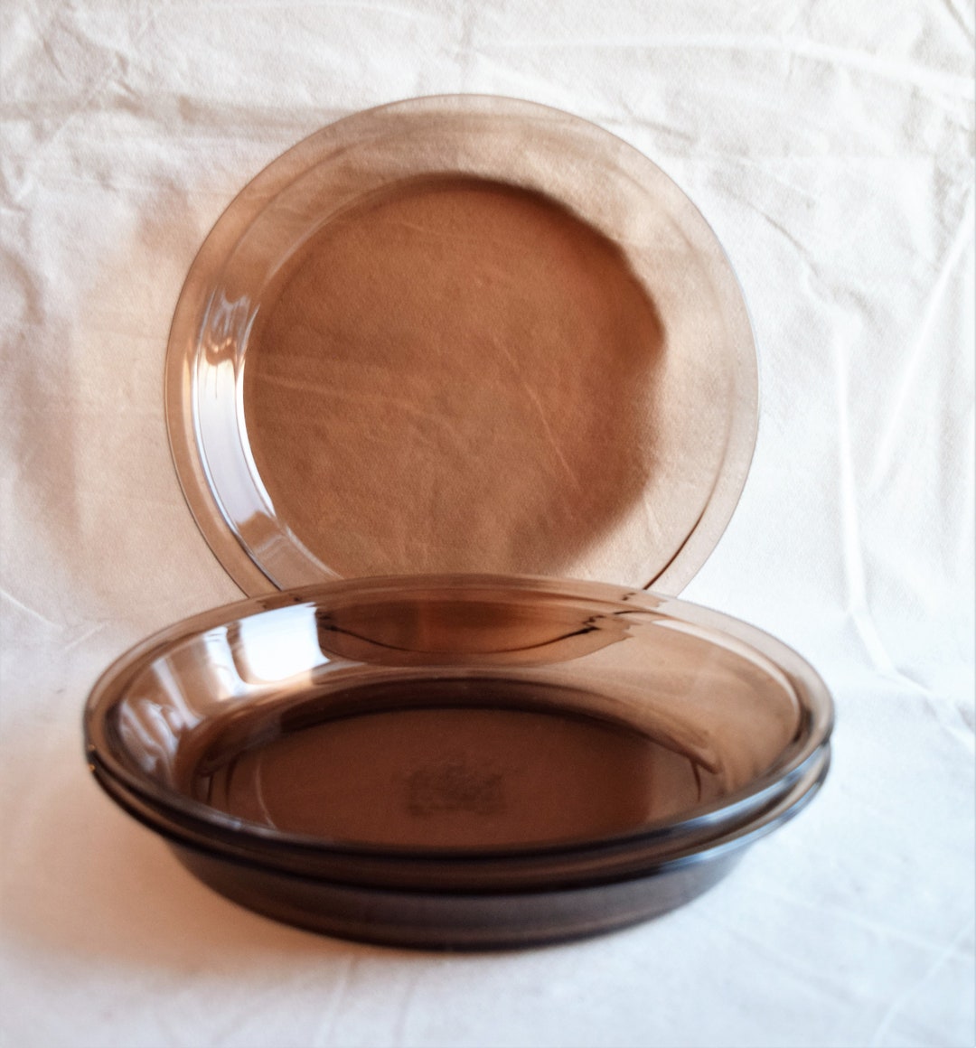 Set of 3 Smoked Amber Pyrex Glass Pie Dishes - Etsy