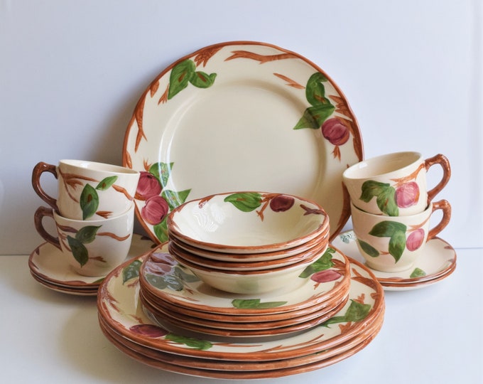 Set of 20 Pieces Franciscan Apple Pattern Dinnerware / Dinner Table or ...