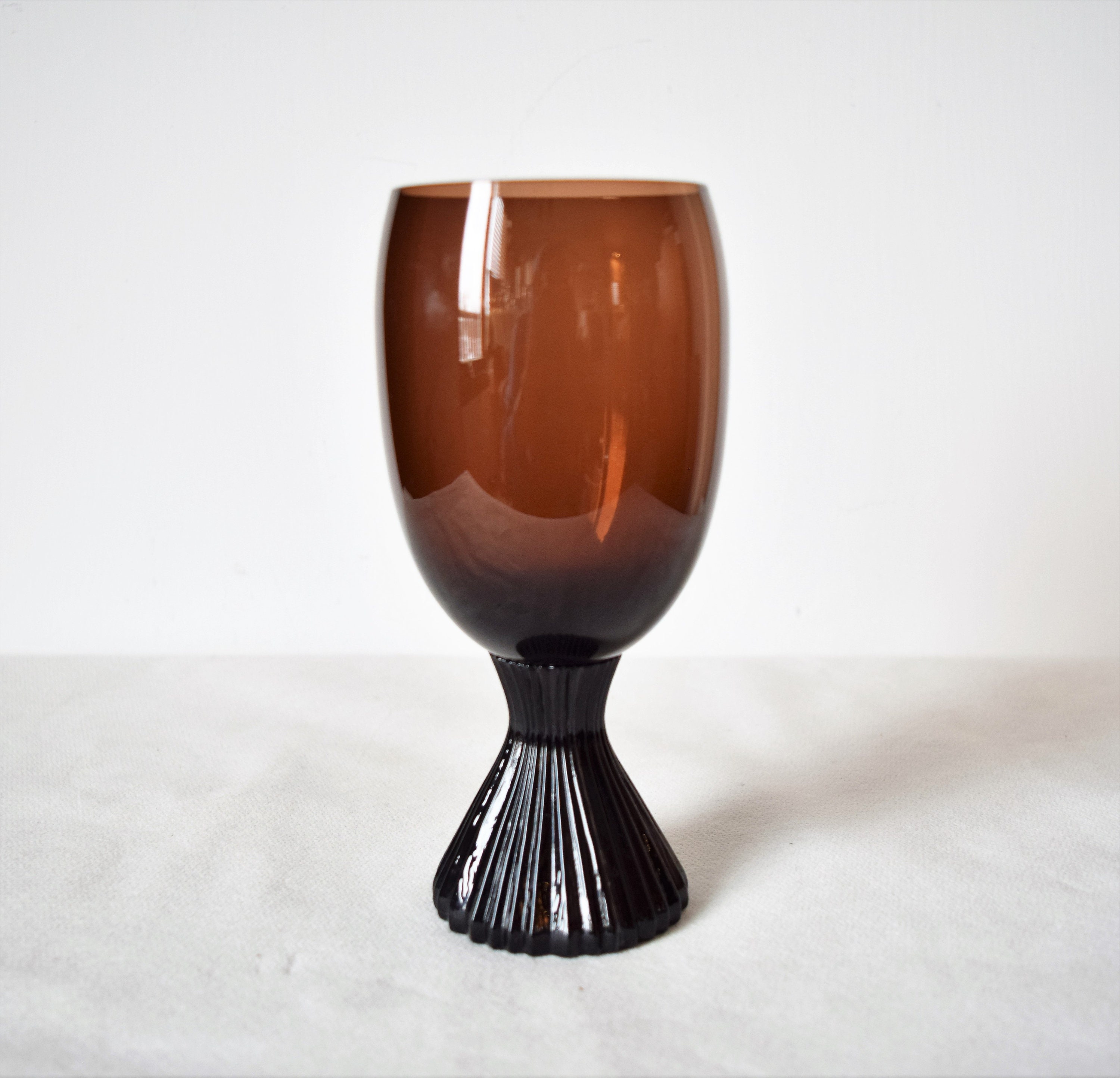 Mixed Set of 4 Colored-glass Goblets/glass Goblets/vintage | Etsy