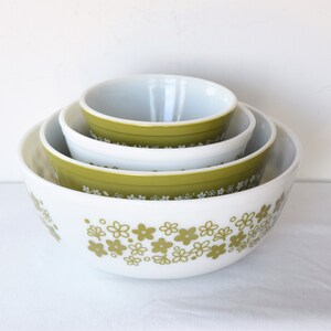 Set of 4 Spring Blossom Pyrex Mixing Bowls/glass Bakeware/pyrex ...
