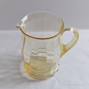 Depression Yellow Pitcher/ Macbeth Ribbed Optic Carafe - Etsy