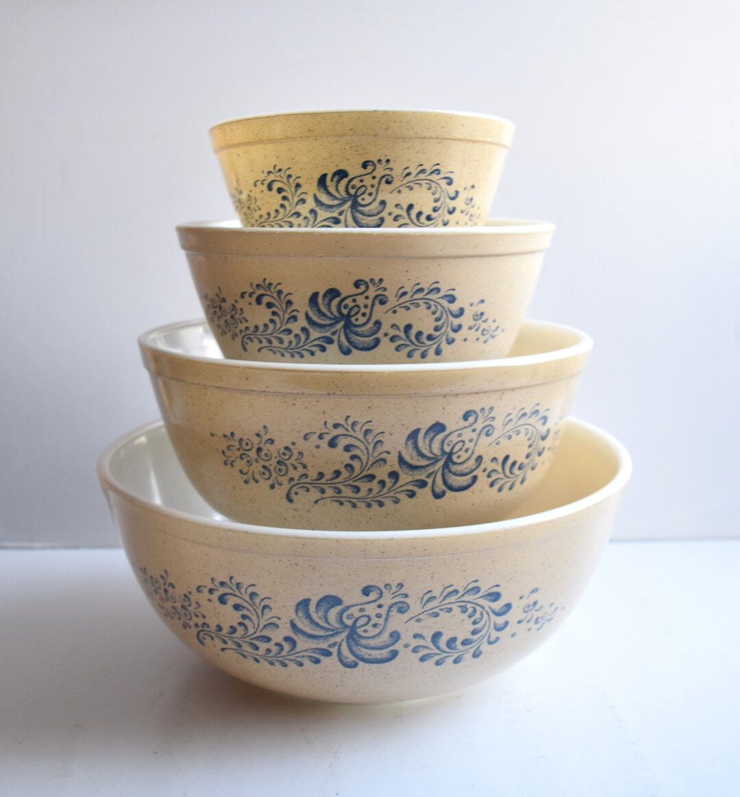 Pyrex Homestead Mixing Bowl Set: Vintage Glass Nesting Bowls - Etsy