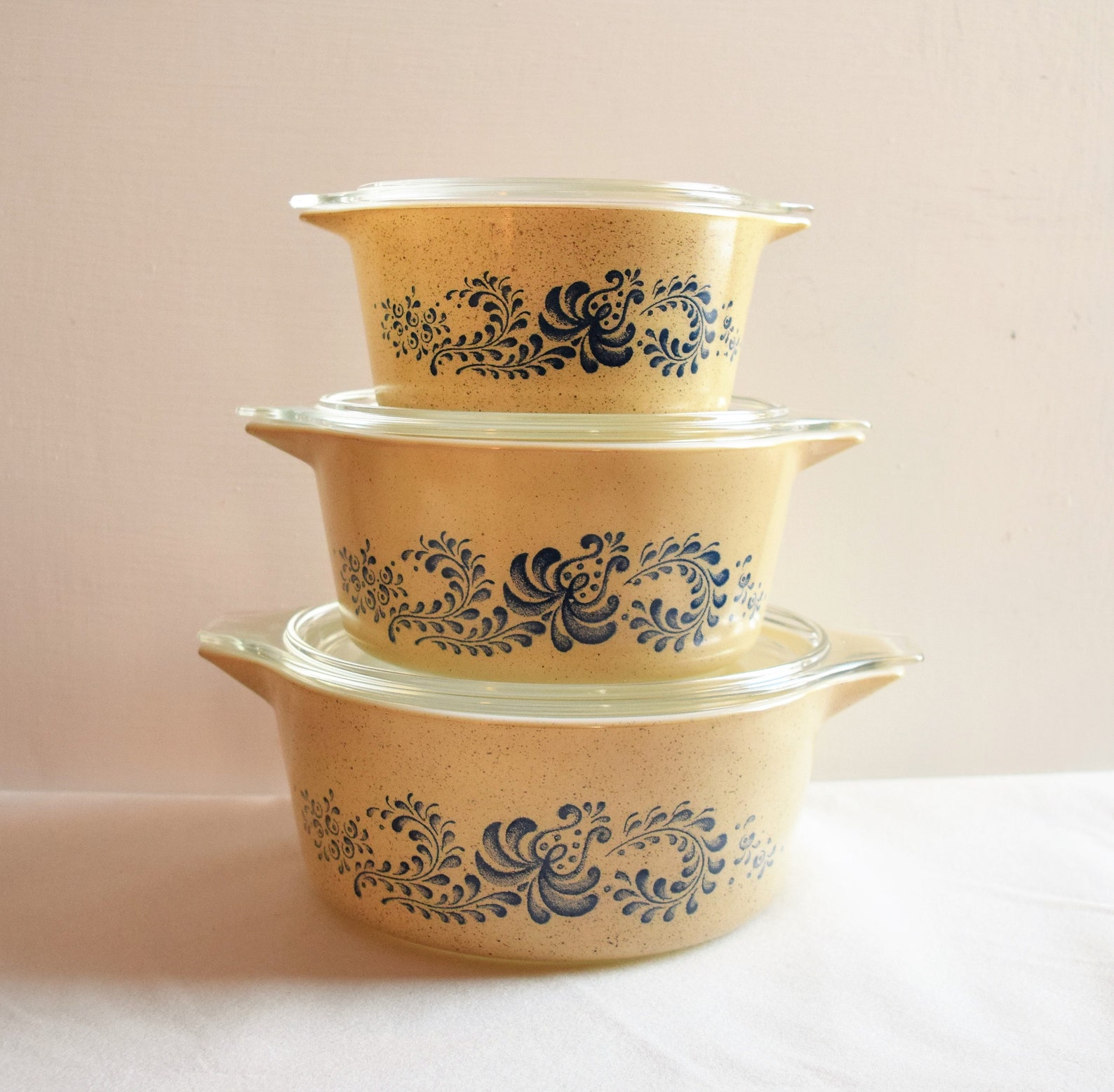 Set of 6-Pyrex Homestead Lidded Casseroles/Pyrex Dishes 473 | Etsy