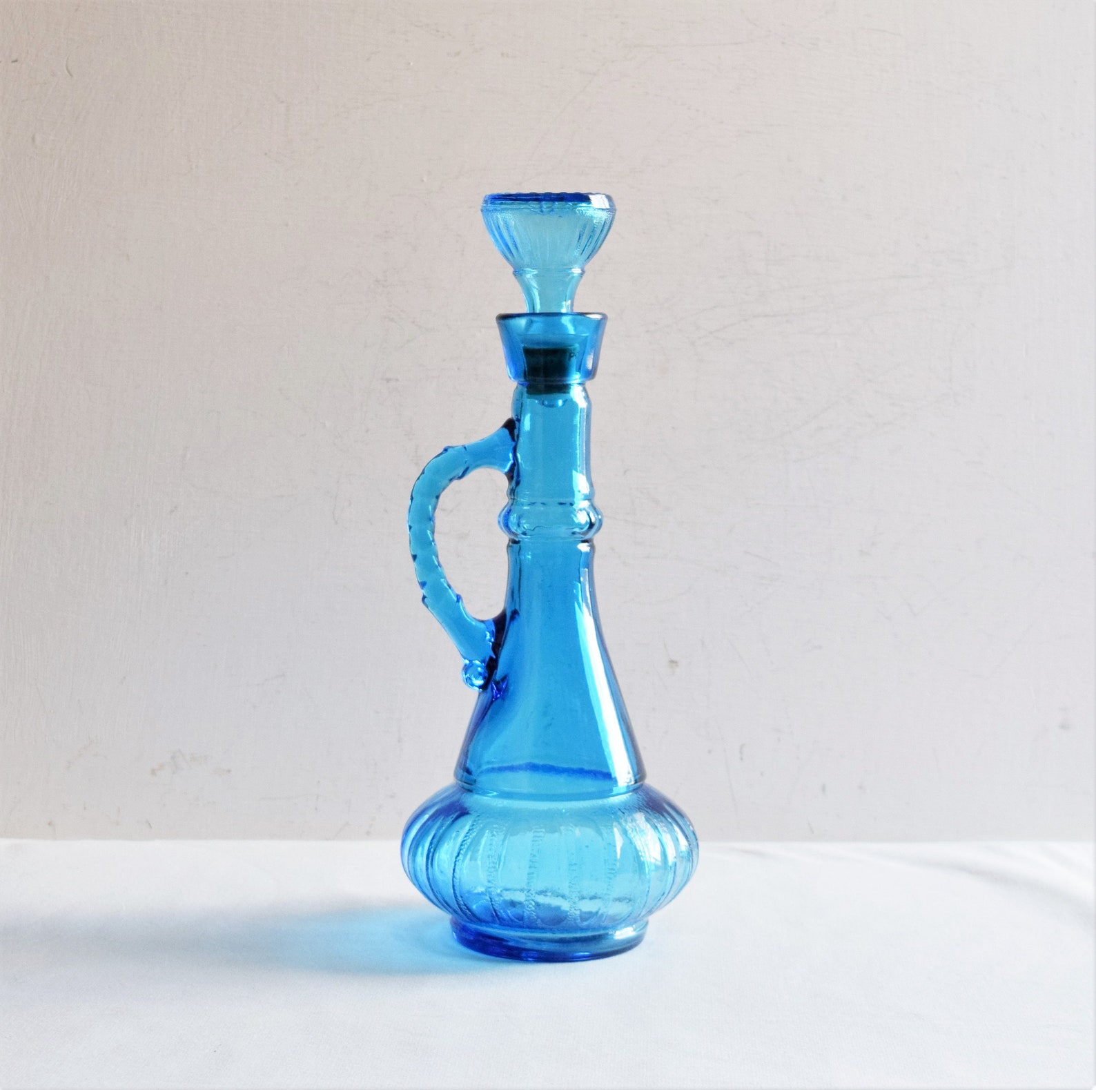 Blue Turquoise Liquor Decanter/ Jim Beam Glass Decanter/ - Etsy