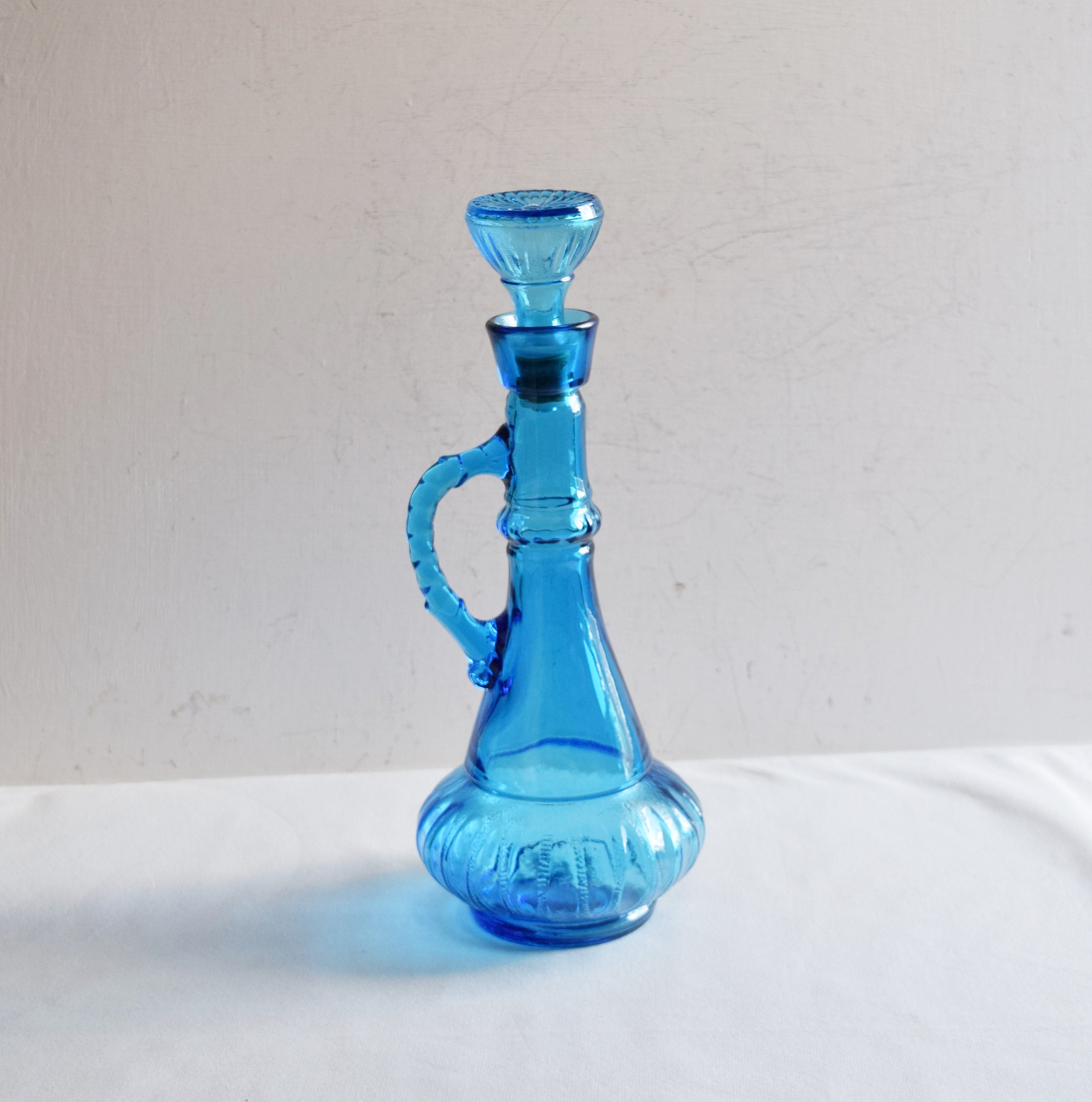 Blue Turquoise Liquor Decanter/ Jim Beam Glass Decanter/ - Etsy