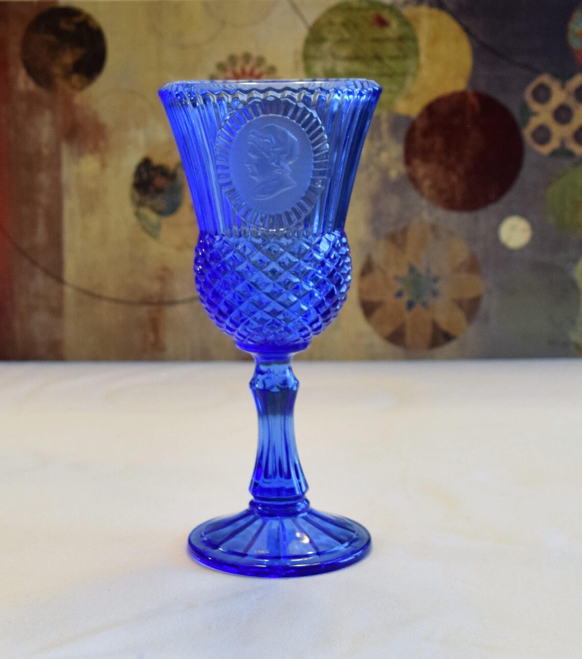 Set of 2 Vintage Cobalt Blue Avon Wine Goblets / Avon George | Etsy