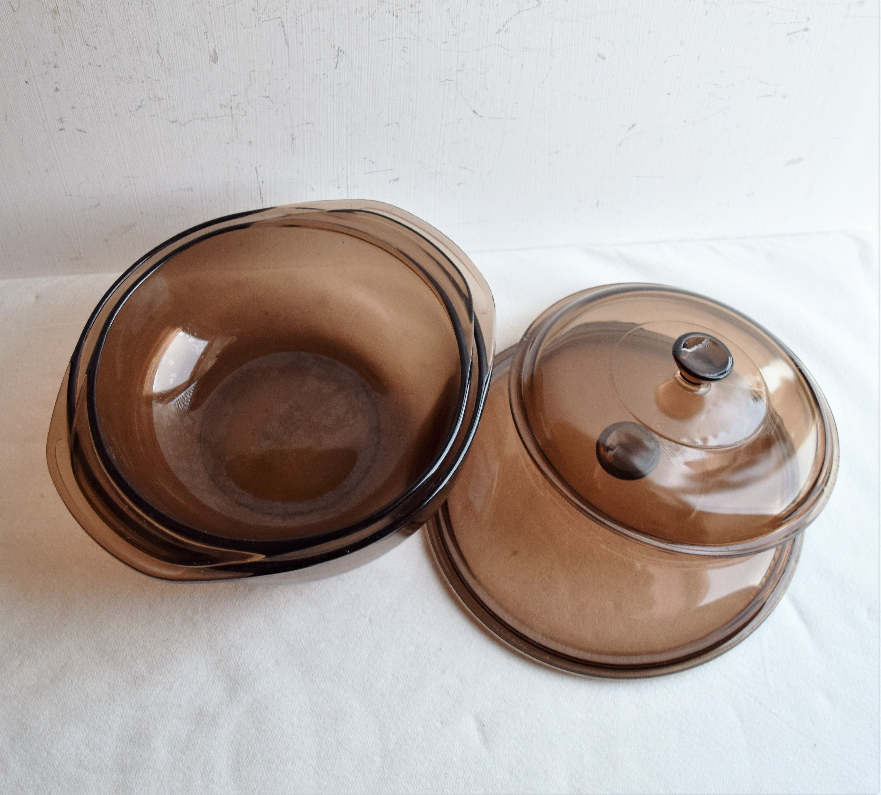 Set of 4 Piece Brown Pyrex Casserole Dishes With Lid/pyrex for | Etsy