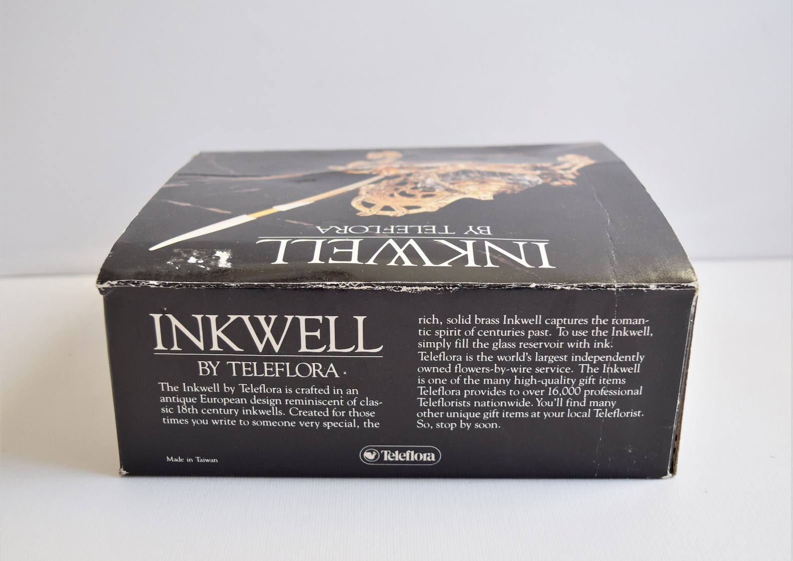 Teleflora Brass Inkwell With Pen in Original Box/ Office Desk - Etsy