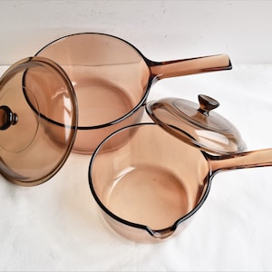 Set of 8 Piece Corning Vision Smoked-glass Bakeware Set With Lids ...