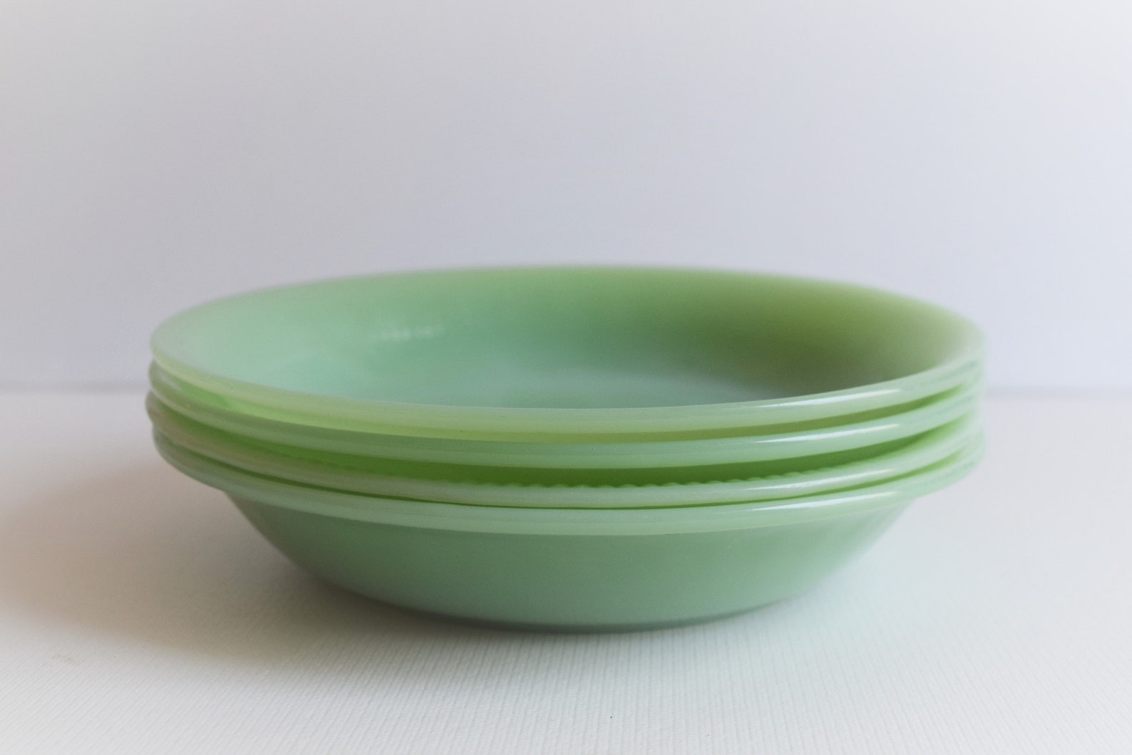 Fire King Jadeite Soup Bowls 7-1/2 Dia Set of 4 / Jane - Etsy